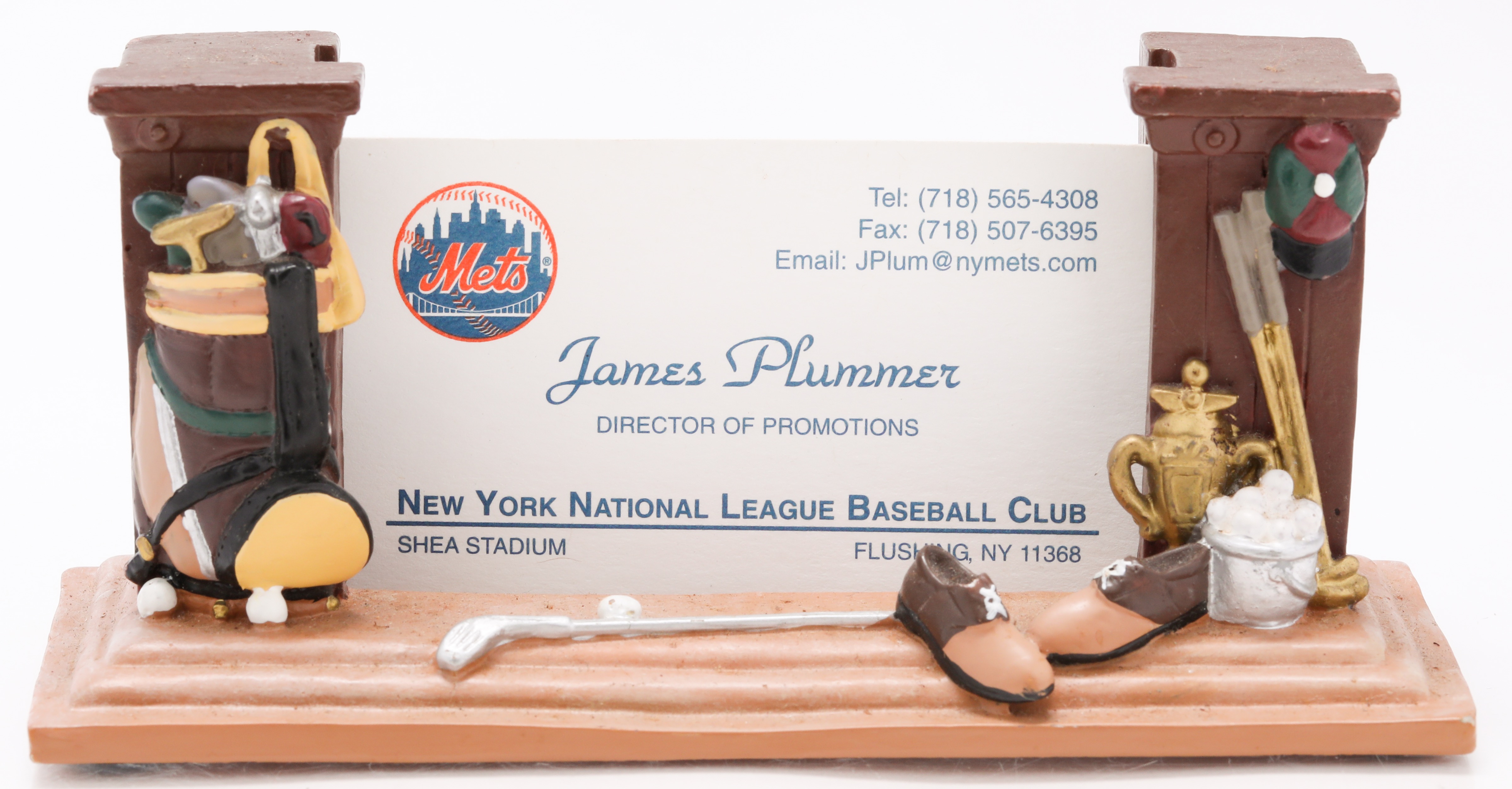Jimmy Plummer Business Card Holder - Mets History