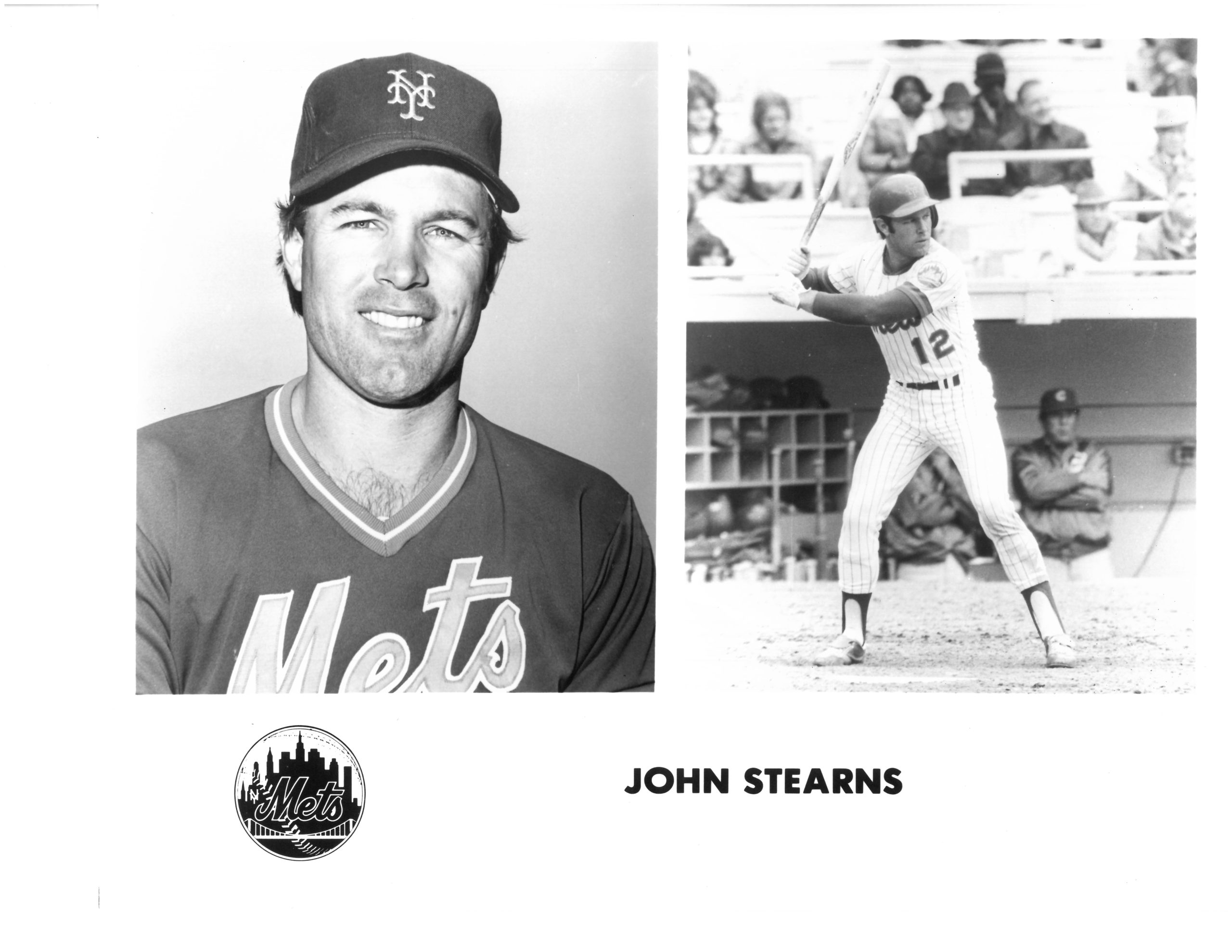 John Stearns Headshot and Action Shot - Mets History